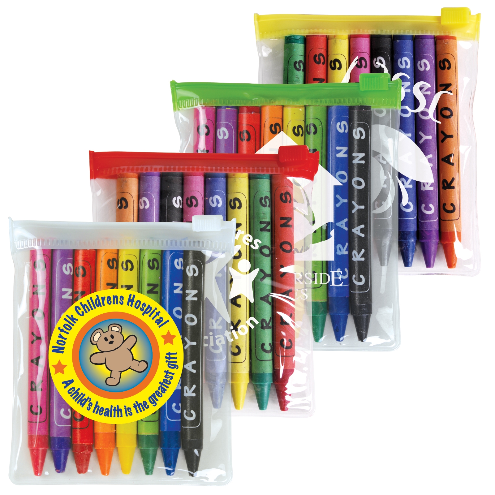 Assorted Colour Crayons In Zipper Pouch - PromoShop